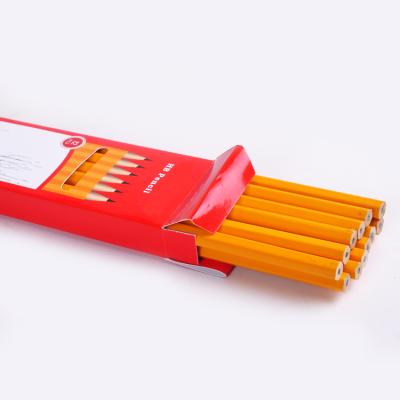 China wholesale unsharpened hb 12pcs yellow pencil hb with eraser for sale