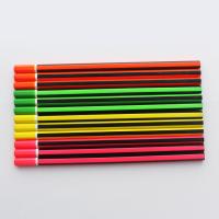 China soft graphite pencil closed head 12pcs neon paint hb pencil wooden for sale