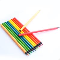China government bid 12pcs round wooden wholesale colour pencil set for sale