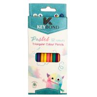 China New Macaron Style 7 Inch 12 PCS Triangle Stationery Wood  Pastel Color Pencil for sale