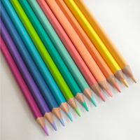 China New Macaron Style 7 Inch 12 PCS Triangle Stationery Wood  Pastel Color Pencil for sale