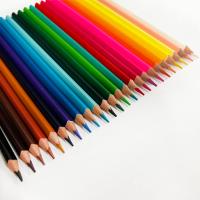 China Hot Sell Premium 7 Inch 24PCS Vivid Special Colors Stationery Painting Triangle Wooden Color Pencil for sale