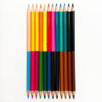 China Art Supplier 7 Inch Double-End Sharpened Drawing Tools 24Colors In 12PCS Pencils for sale