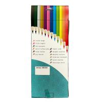 China Art Supplier 7 Inch Double-End Sharpened Drawing Tools 24Colors In 12PCS Pencils for sale