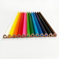 China High Quality 7 Inch 12PCS Colored Long Students Painting Wood Triangle Color Pencil for sale