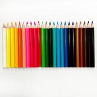 China Facoty Price 3.5 Inch 24 Colors Non-toxic Short Kid Drawing Tools Set Wood Triangle Color Pencil for sale