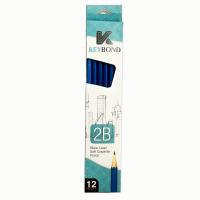 China High Quality 7 Inch 12PCS  Stationery 2B Soft Graphite Black Lead Sharpened Pencil for sale