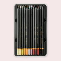 China Wholesale 12 Colours Wooden Color Pencils Reliable Quality Metal Box Kids Color Pencil Set for sale
