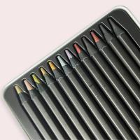 China Wholesale 12 Colours Wooden Color Pencils Reliable Quality Metal Box Kids Color Pencil Set for sale