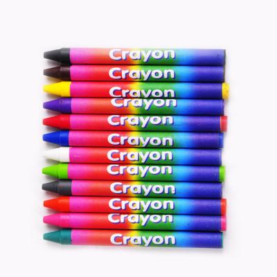 China 90mm School Stationery Crayon Kids Drawing Wholesale Regular Size Wax Crayon for sale