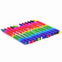 China 90mm School Stationery Crayon Kids Drawing Wholesale Regular Size Wax Crayon for sale