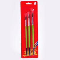 China 3pcs horse hair factory direct wholesale wood painting art brush set for sale