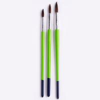 China 3pcs horse hair factory direct wholesale wood painting art brush set for sale