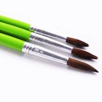 China 3pcs horse hair factory direct wholesale wood painting art brush set for sale