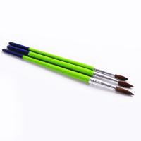China 3pcs horse hair factory direct wholesale wood painting art brush set for sale