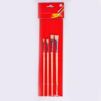 China 4pcs no varnish wood rope package factory direct bristle brush for art painting for sale