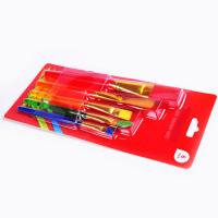 China 5pcs factory price wholesale plastic barrel art brush nylon painting brush for sale