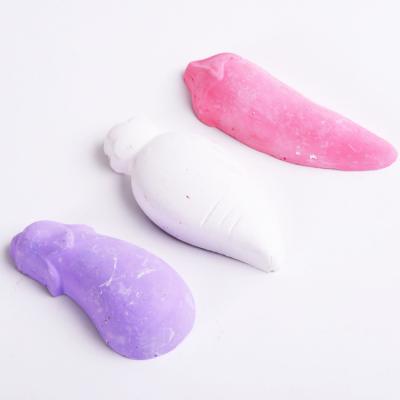 China Hot selling shaped chalk with 3pcs colored cute shape chalk for kids for sale