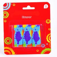 China Factory price 3 counts school home colorful eraser fancy eraser for sale
