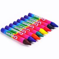 China 14mm back to school stationery 8 color wholesale multi color crayon for kids for sale