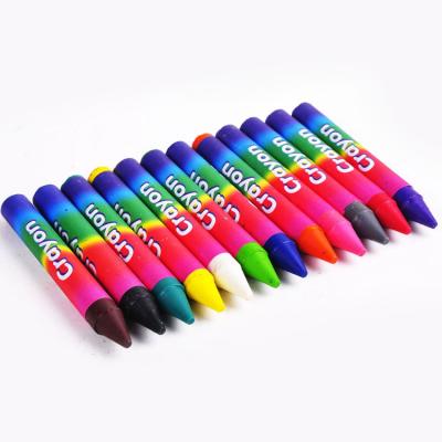 China 14mm school stationery factory direct 12pcs jumbo wax crayon for sale