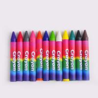 China 14mm school stationery factory direct 12pcs jumbo wax crayon for sale