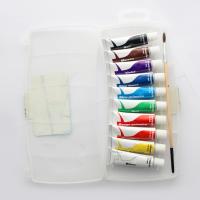 China Wholesale high quality 10 color art painting PP box 10ml tempera paint for sale