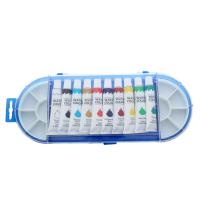China Wholesale custom10 color art painting PP box 12ml watercolor paint for sale