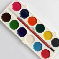 China Wholesale 28mm watercolor cake 12 color semi dry watercolor for art painting for sale
