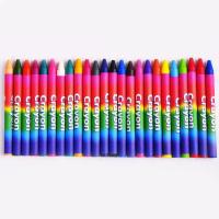 China 90mm standard size back to school drawing tools factory direct 24color crayon set for sale