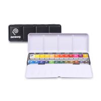 China 24 Colours 12ML Brush Pen Watercolor Paint Set Professional Artist With Flannelette Bag for sale