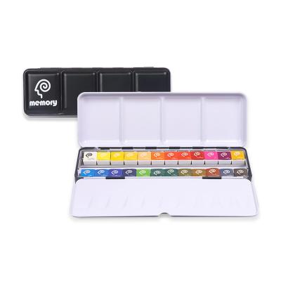 China 24 Colours 12ML Brush Pen Watercolor Paint Set Professional Artist With Flannelette Bag for sale