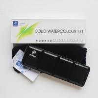 China 24 Colours 12ML Brush Pen Watercolor Paint Set Professional Artist With Flannelette Bag for sale