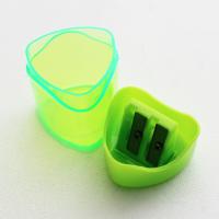 China office and school stationery fluorescent green small plastic sharpener for sale