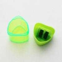 China office and school stationery fluorescent green small plastic sharpener for sale