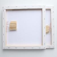 China factory price 30x30cm square shape stretched canvas with wood frame for sale