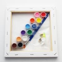 China factory price wholesale printing stretched canvas with watercolor set for kids for sale