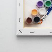 China factory price wholesale printing stretched canvas with watercolor set for kids for sale