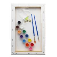 China hot sale animal printing kids oil painting canvas with watercolor set for sale