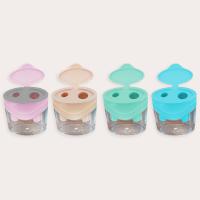 China Hot selling customizable kids mini double hole plastic pencil sharpener for sale