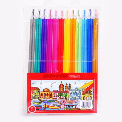China wholesale cheap price multicolor twist wax crayon for kids drawing for sale