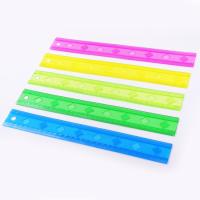 China government bid wholesale colorful transparent 30cm flexible ruler stationery for sale