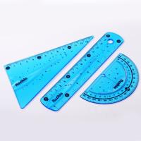 China hot selling fashion twist it 15cm clear pvc 3pcs flexible ruler set for sale
