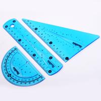 China hot selling fashion twist it 15cm clear pvc 3pcs flexible ruler set for sale