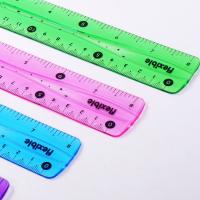 China wholesale flexible ruler fashion 8 inch semi transparent pvc 20cm flexible ruler for sale