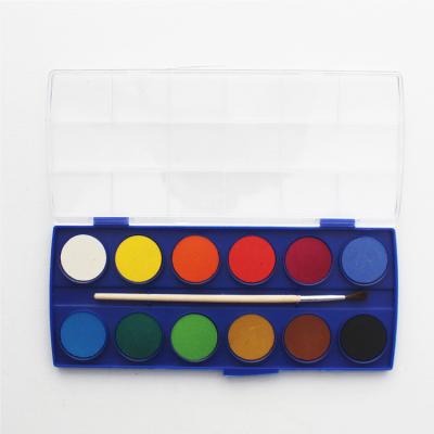 China hot sale high quality solid 12 colors watercolor paint sets for sale