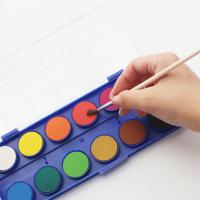China hot sale high quality solid 12 colors watercolor paint sets for sale