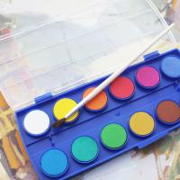 China wholesale factory price art supplies non toxic 12 colors watercolor cakes for sale