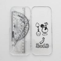 China wholesale school stationery transparent plastic ruler set for sale