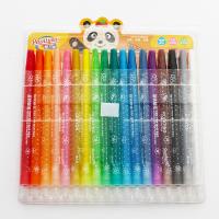 China factory price cute cartoon printing 18 colors twistable crayon pen for sale
